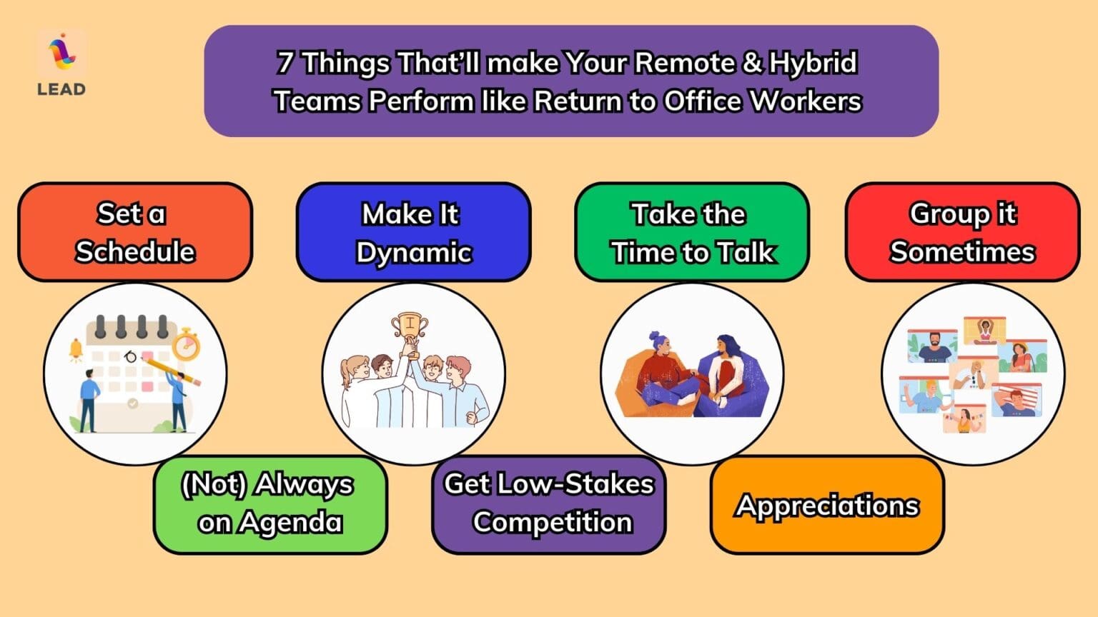 7 Ways to Make Hybrid and Remote Working Teams Work like - LEAD